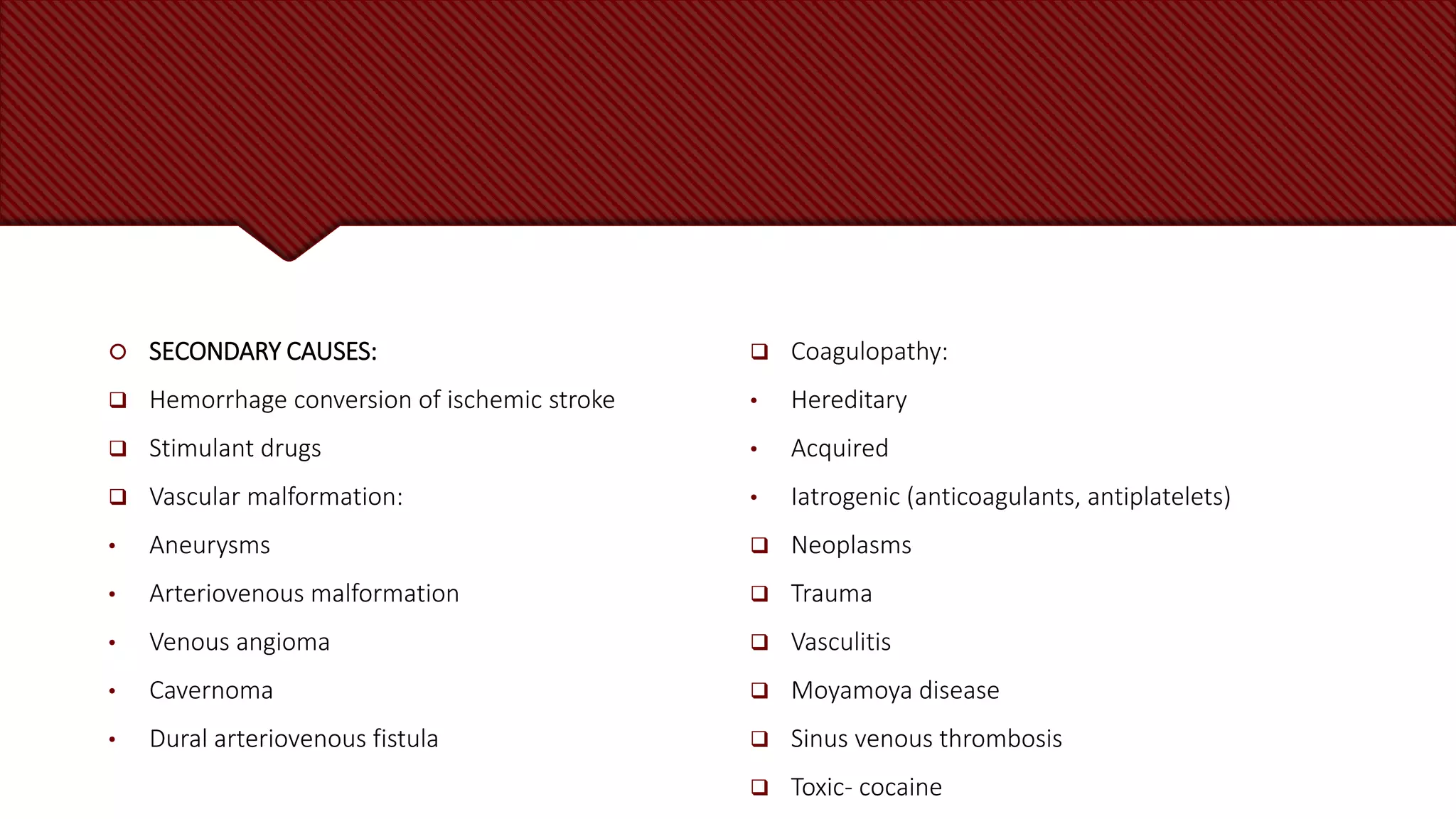 Intracerebral Hemorrhage - Classification, Clinical symptoms ...