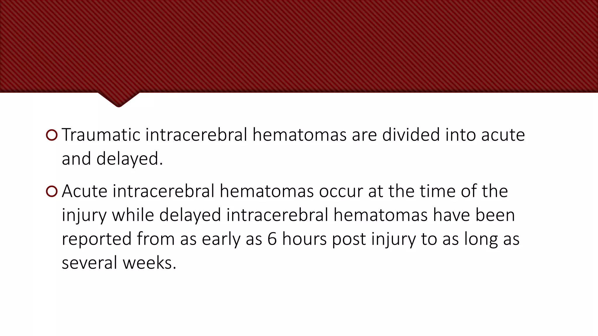 Intracerebral Hemorrhage - Classification, Clinical symptoms ...