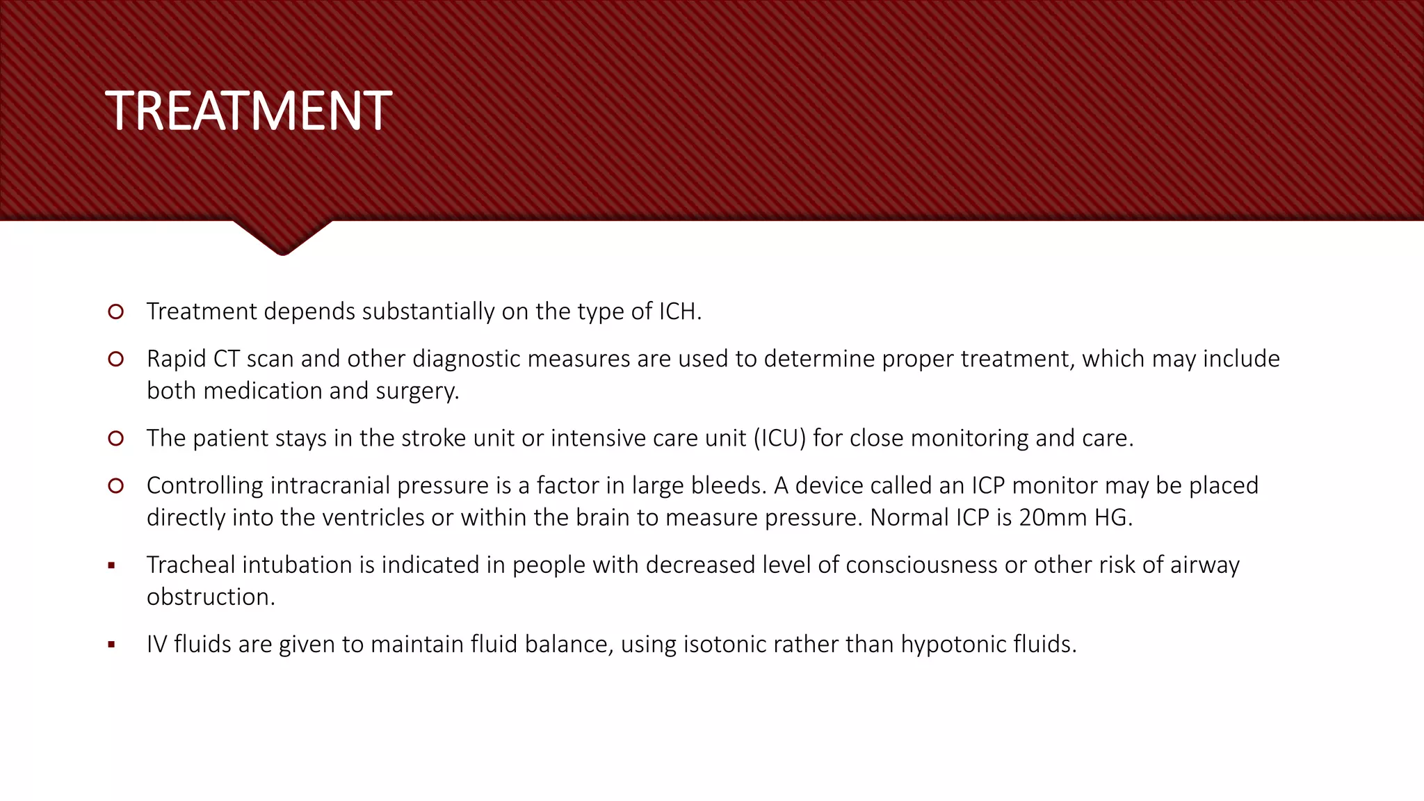 Intracerebral Hemorrhage - Classification, Clinical symptoms ...