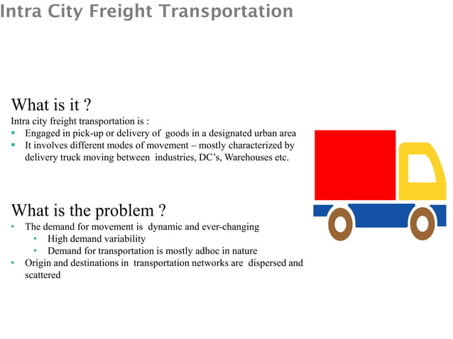 Intra City Freight Transportation | PDF | Logistics and Transportation ...