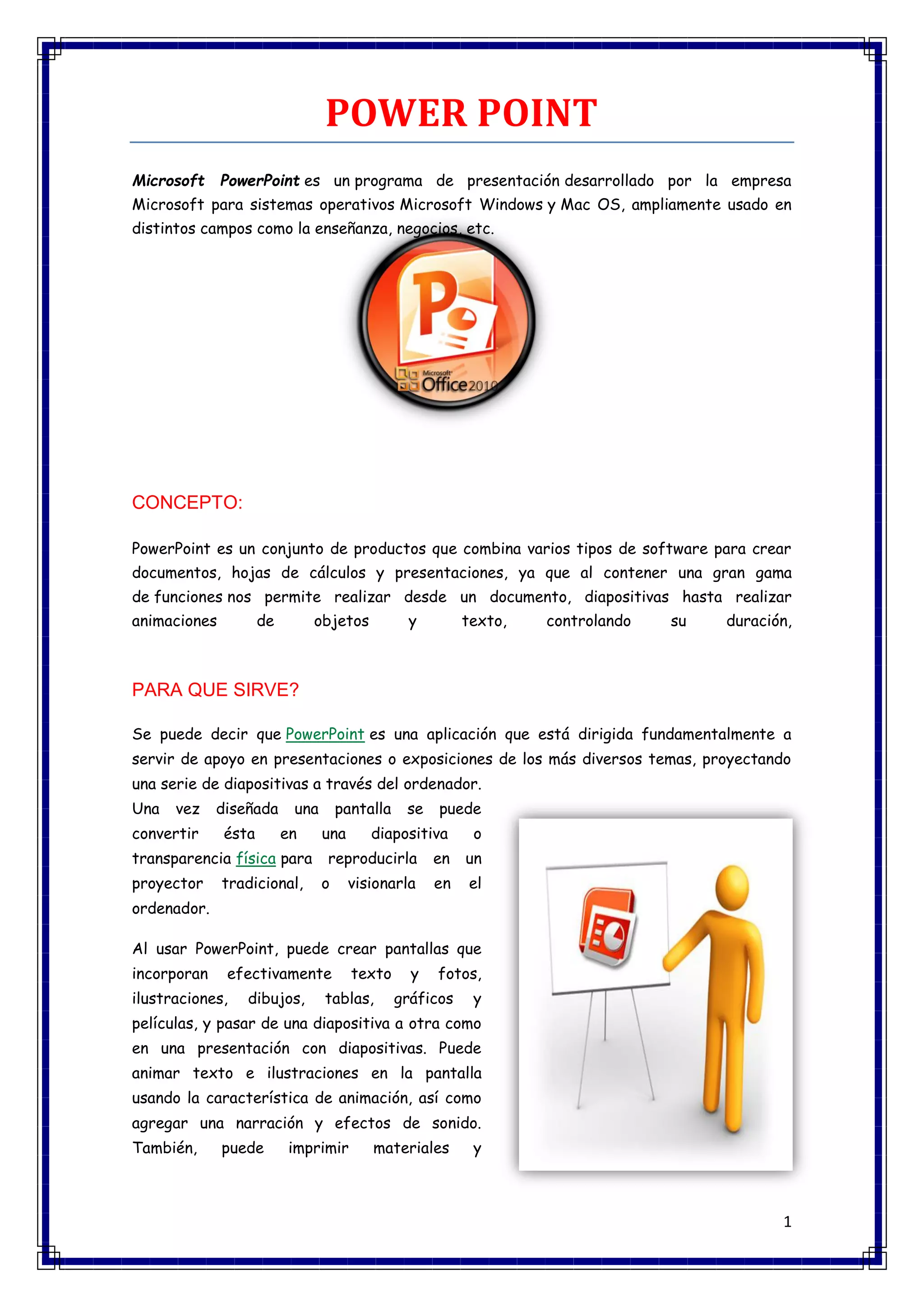 CONCEPTO BASICOS DE POWER POINT | PDF