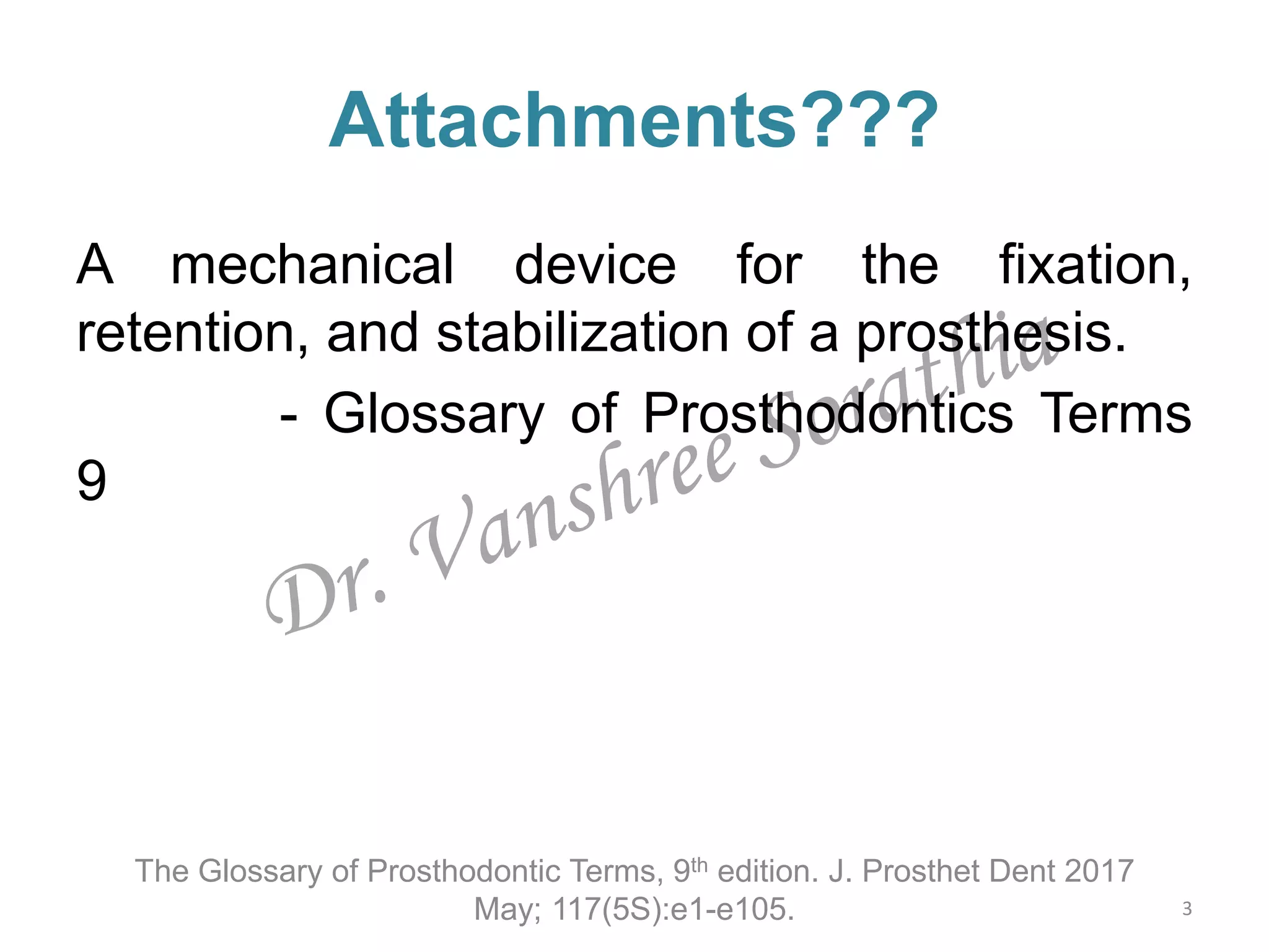 Intracoronal Attachments | PPTX