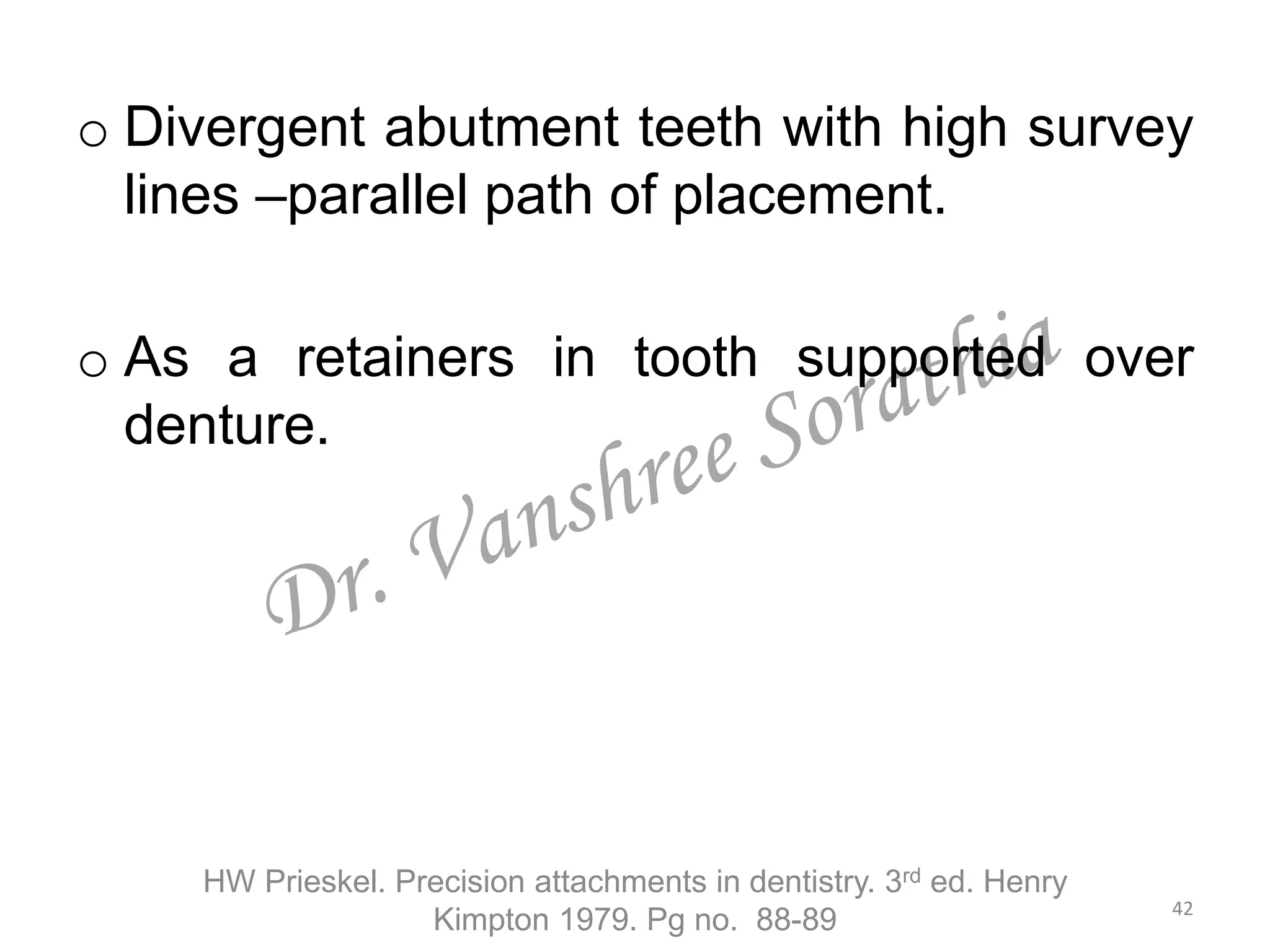 Intracoronal Attachments | PPTX