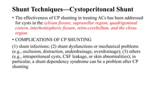 an review on Intracranial arachnoid cyst | PPTX