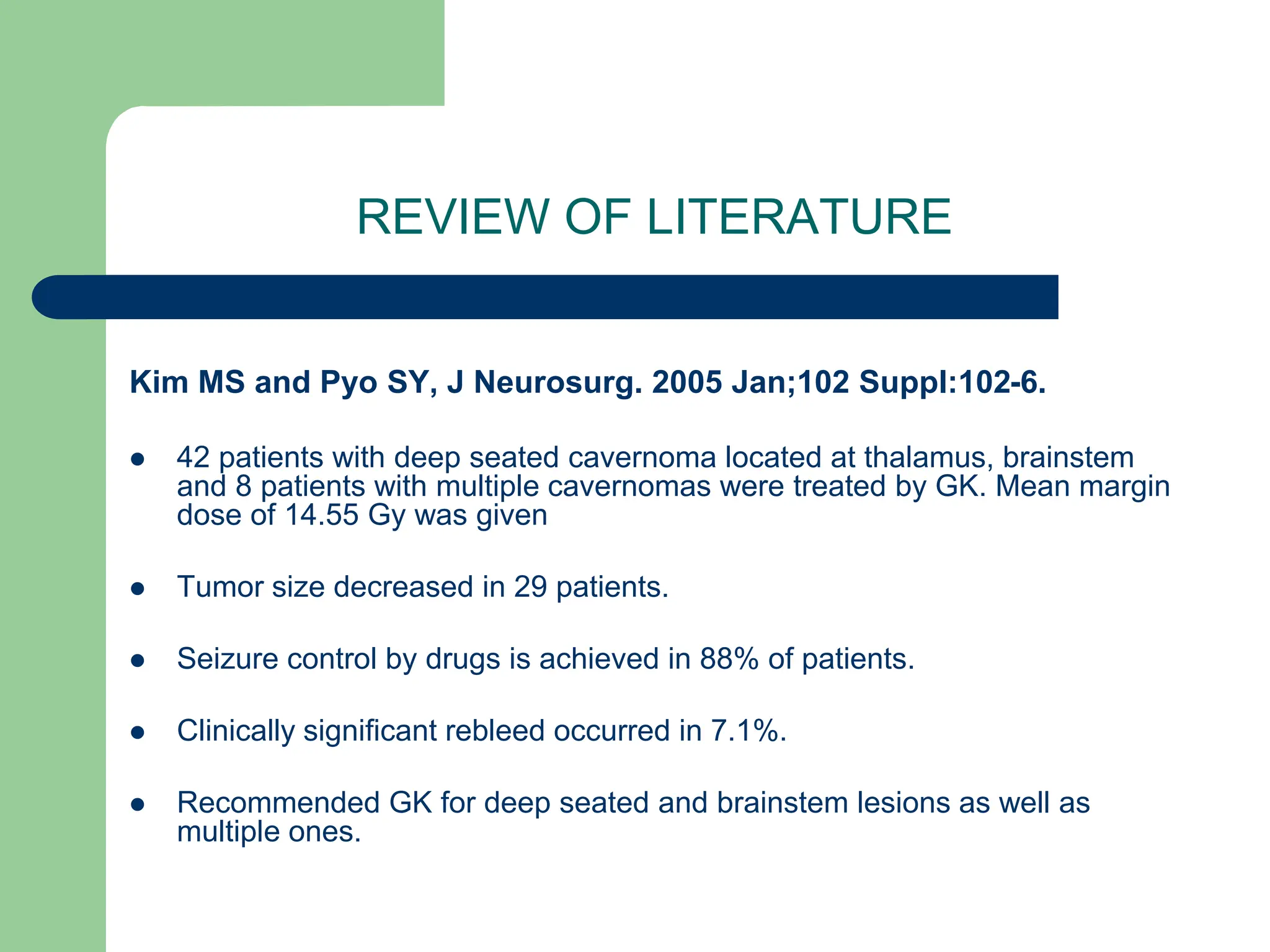 cavernous intracranial brain lesion process | PPTX