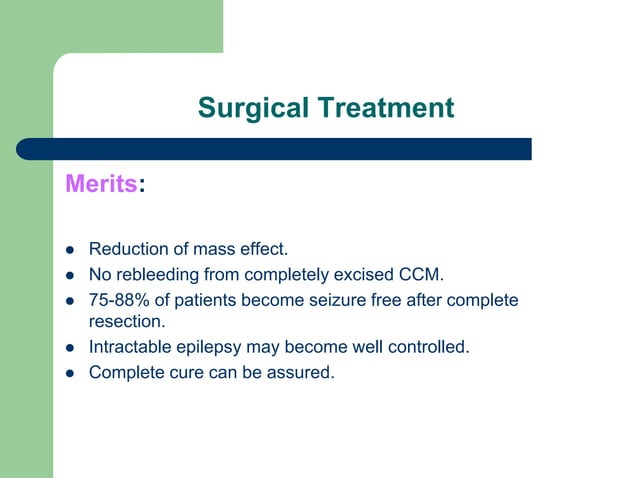 cavernous intracranial brain lesion process | PPTX