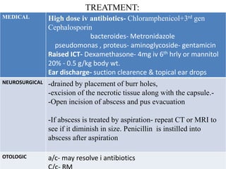 Intracranial complication of chronic suppurative otitis media | PPSX