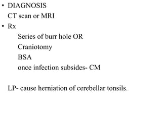Intracranial complication of chronic suppurative otitis media | PPSX
