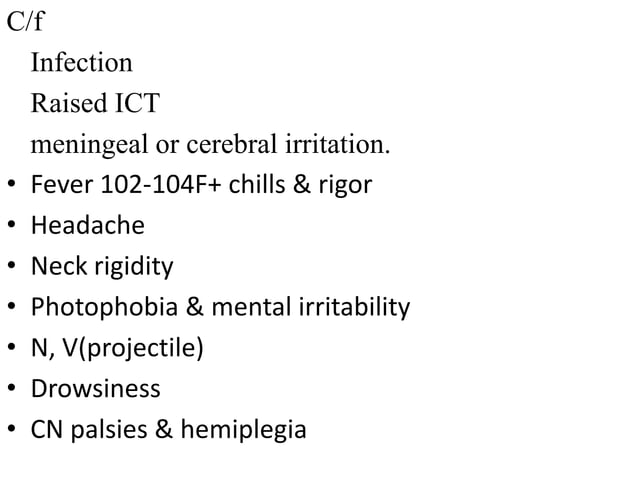 Intracranial complication of chronic suppurative otitis media | PPSX | Ear, Nose and Throat ...