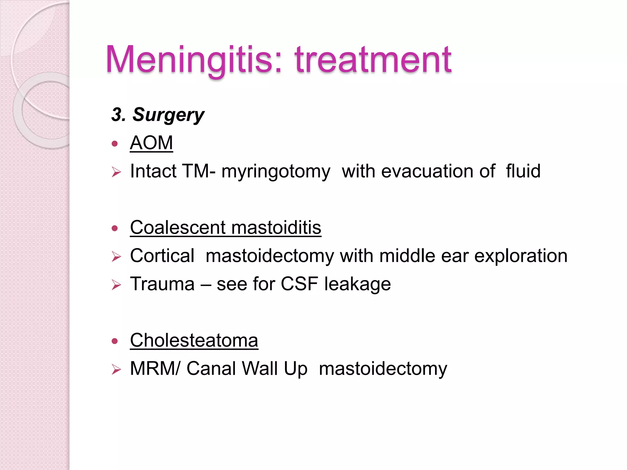 Intracranial complications of chronic otitis media | PPTX
