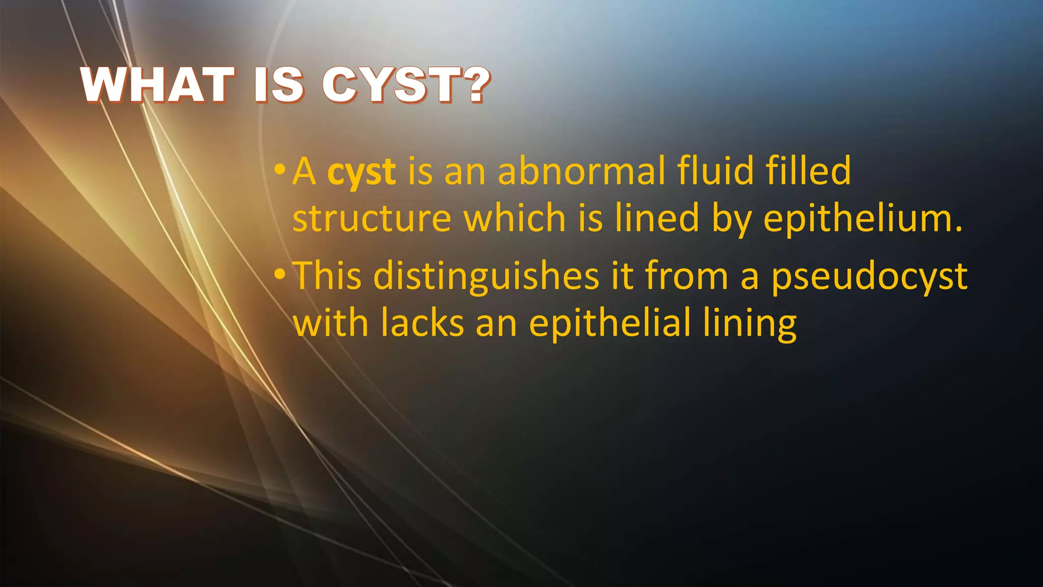 IMAGING OF INTRACRANIAL PRIMARY NON-NEOPLASTIC CYSTS | PPTX