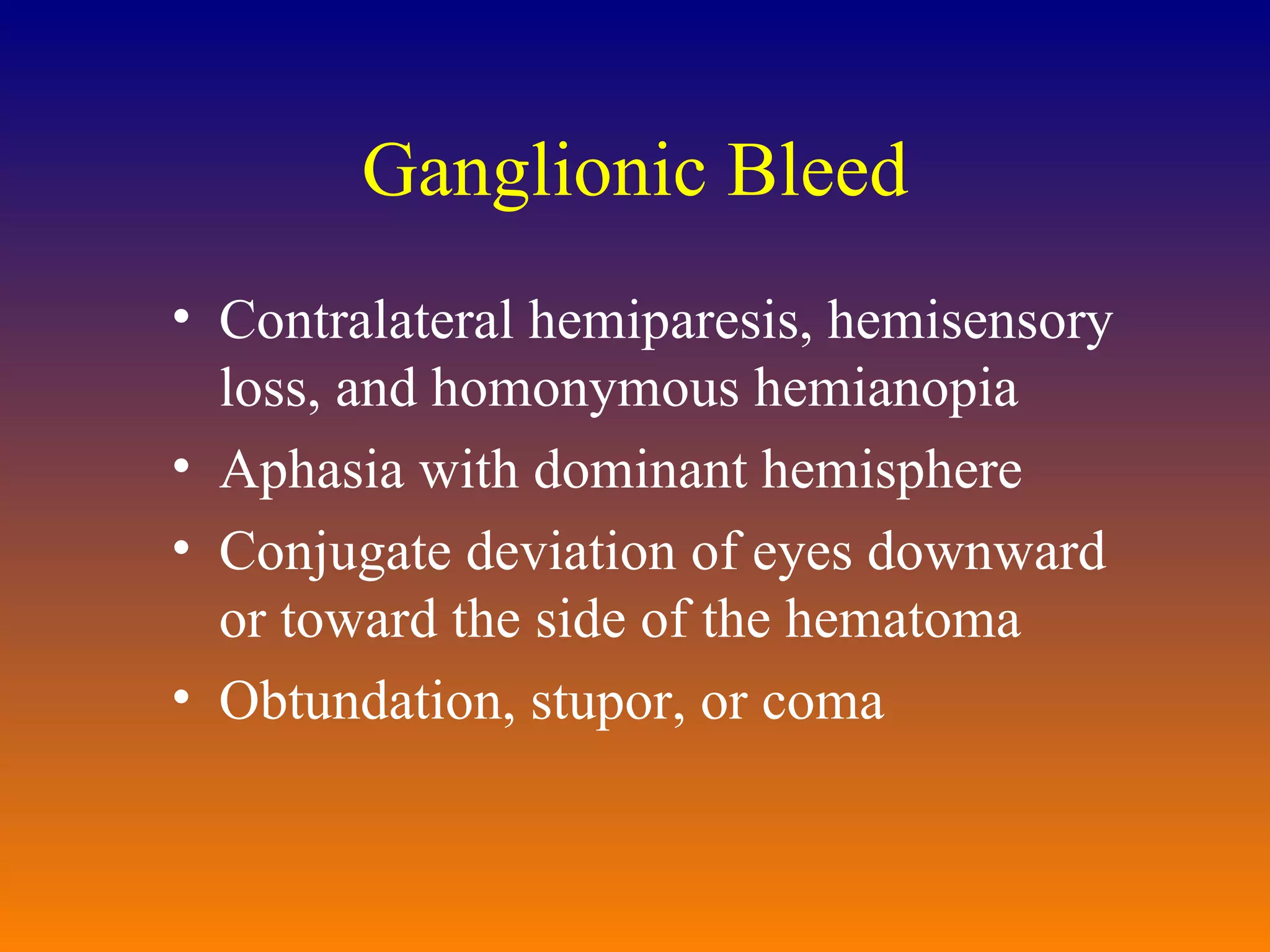 Intracranial hemorrhage | PPT