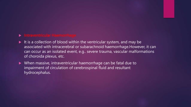 INTRACRANIAL HEMORRHAGE powerpoint presentation | PPTX