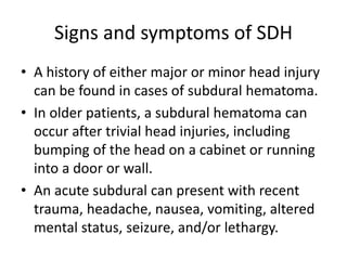 intracranial hemorrhage by Dr sherya Sharma Fortis | PPTX
