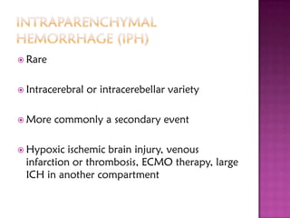 Intracranial hemorrhage newborn | PPTX