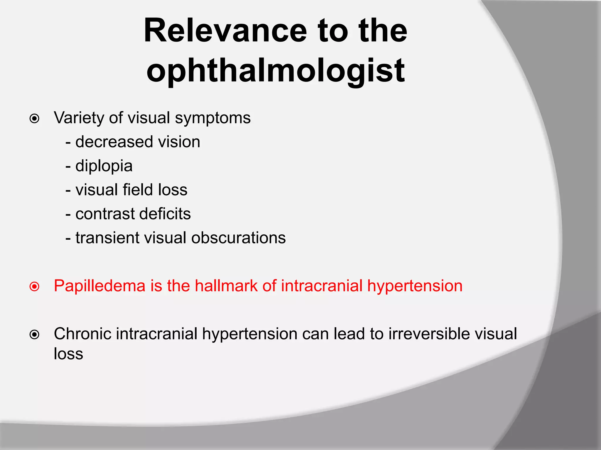 Intracranial hypertension | PPTX