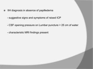 Intracranial hypertension | PPTX
