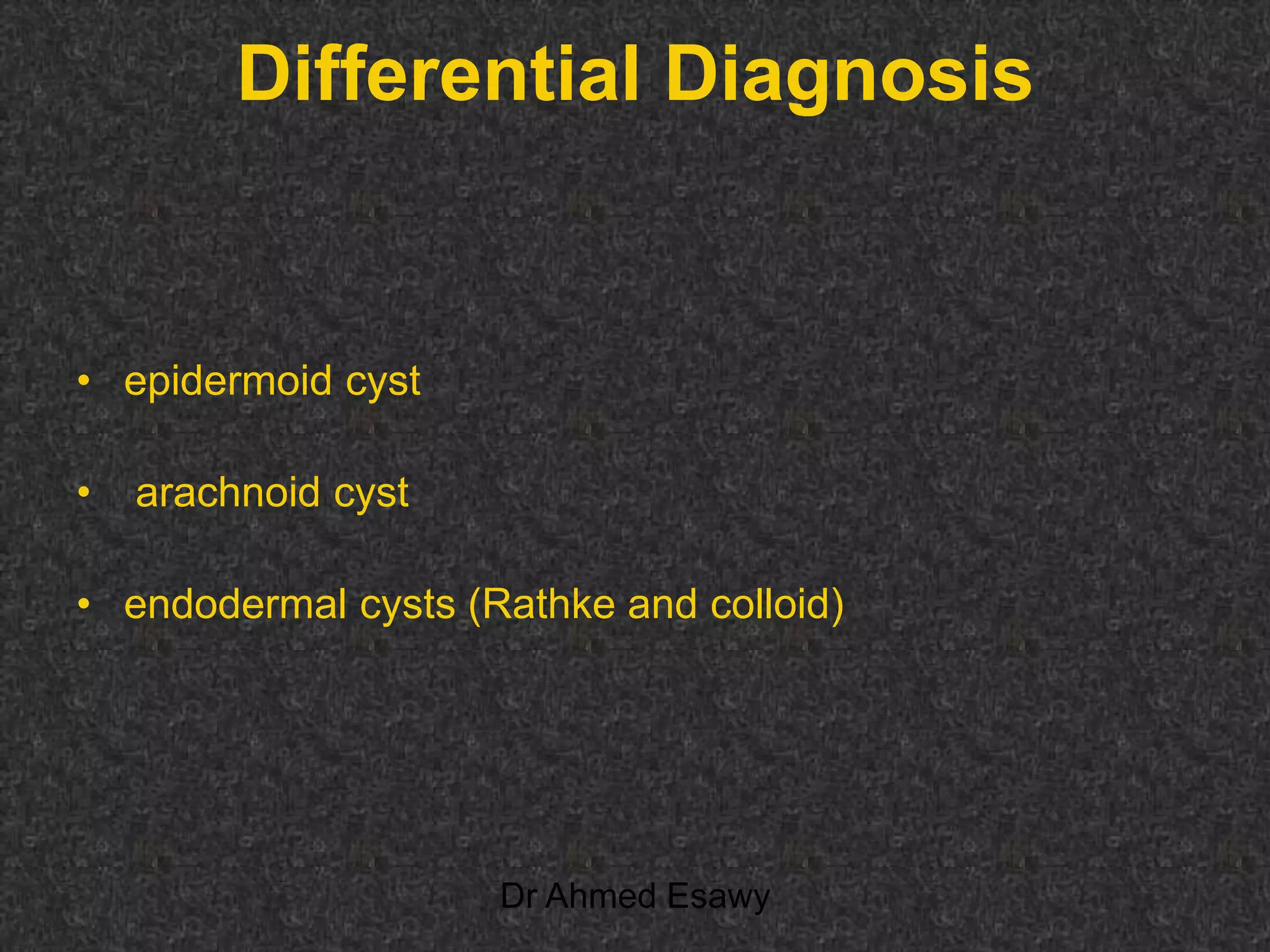 Intracranial non neoplastic cystic lesion Dr Ahmed Esawy CT MRI part 5 ...