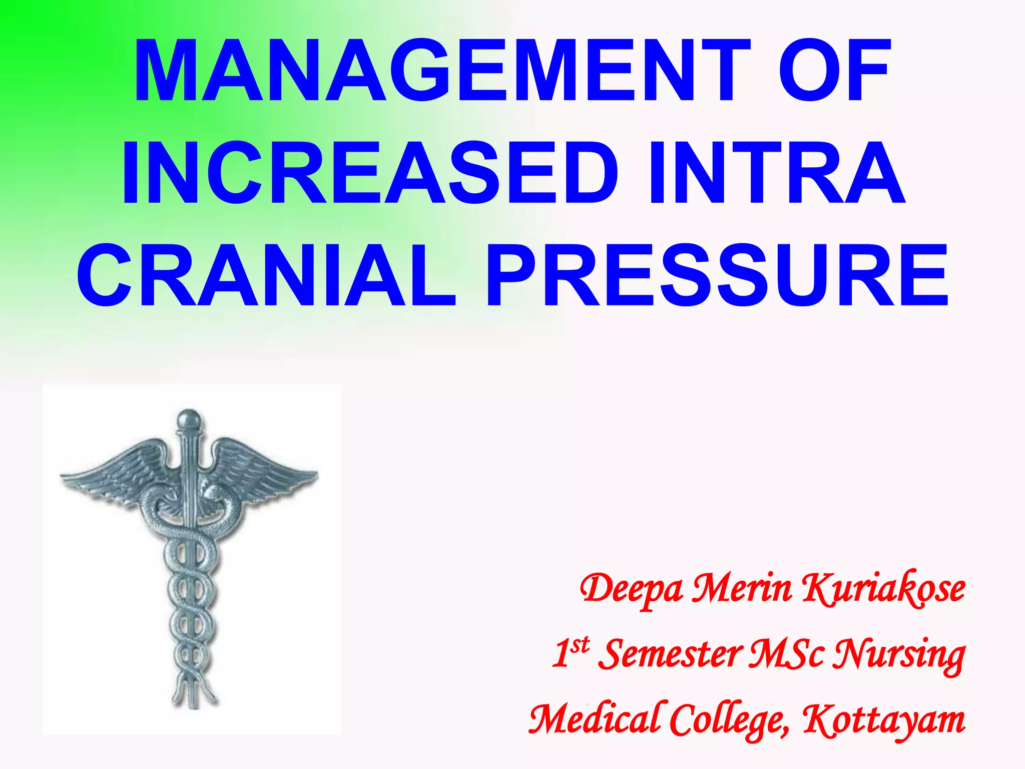 Intra cranial pressure | PPSX