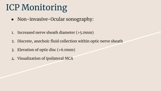 INTRACRANIAL PRESSURE- pathogenesis and management | PPTX