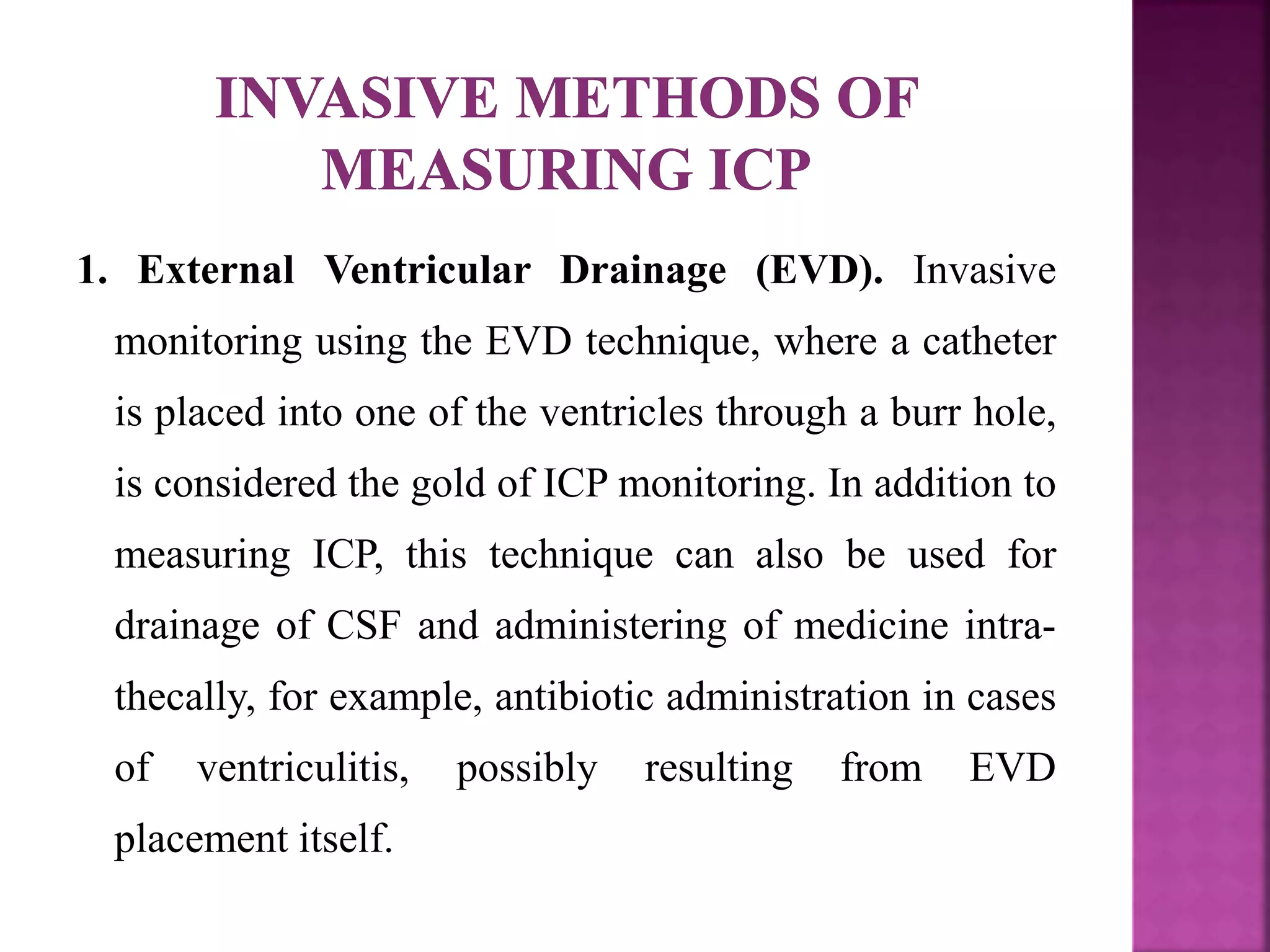 Intracranial pressure measurement | PPTX