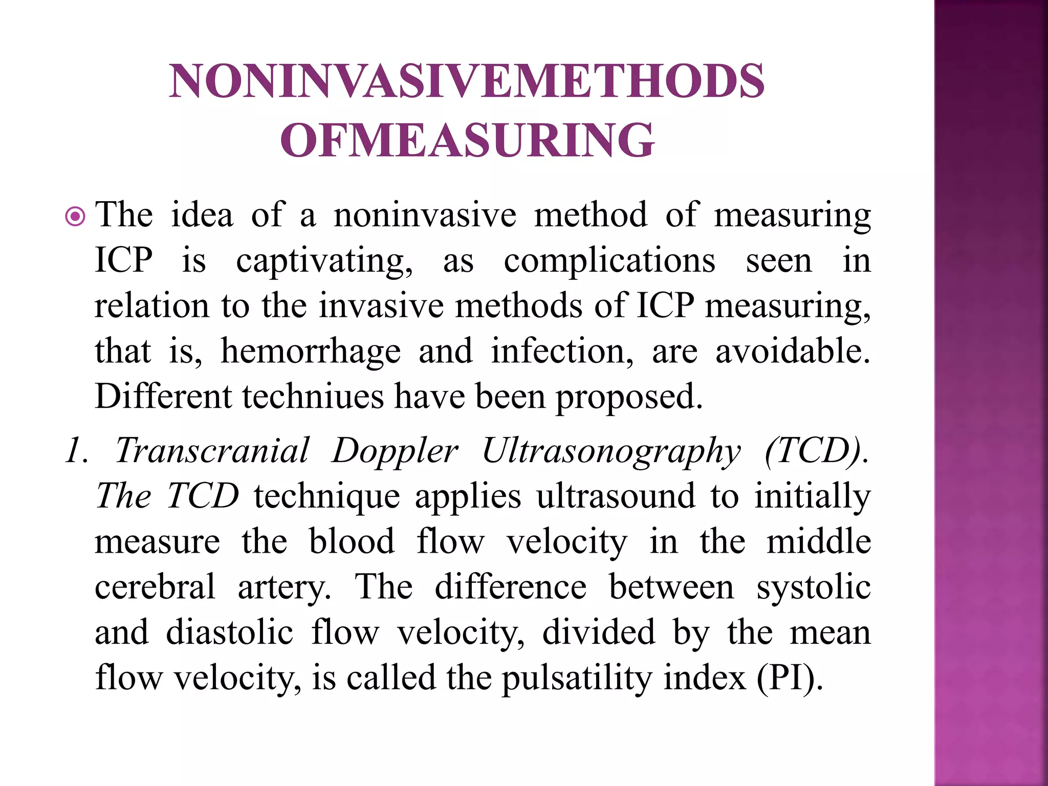 Intracranial pressure measurement | PPTX