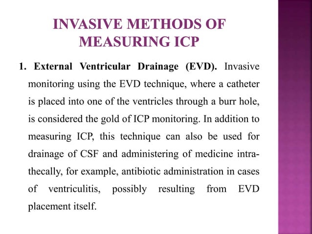 Intracranial pressure measurement | PPTX | Brain and Nervous System ...