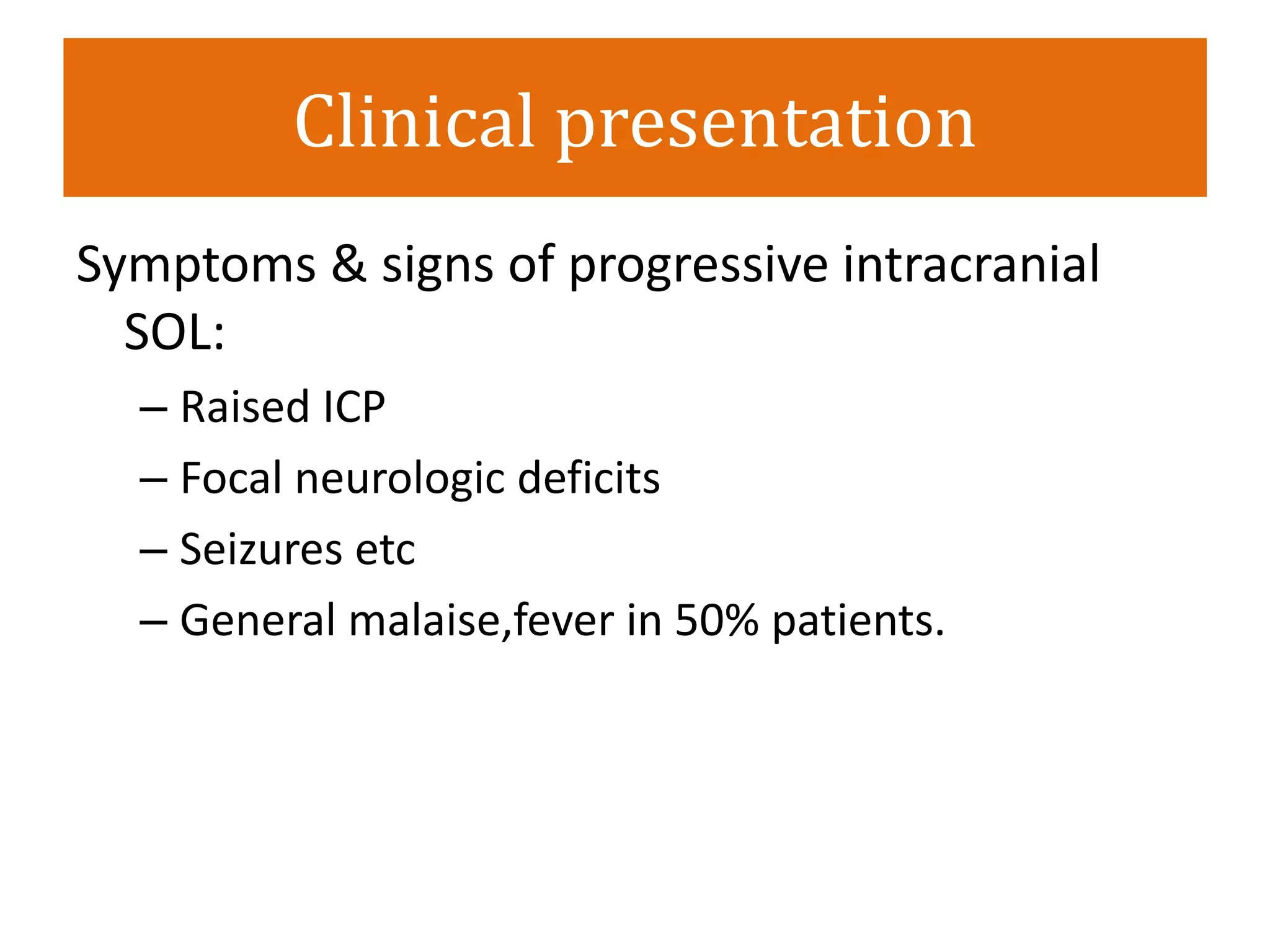 Intracranial space occupying lesions | PPTX