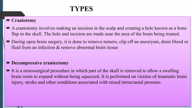 Intracranial surgery | PPTX | Brain and Nervous System Disorders ...