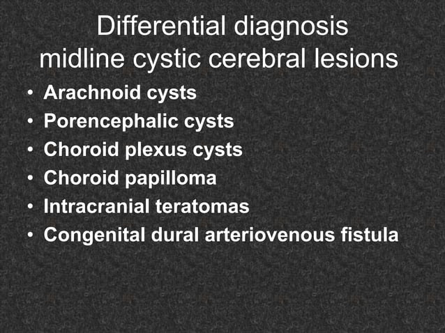 Intracranial vascular cystic lesion Dr Ahmed Esawy CT MRI part 4 | PPT