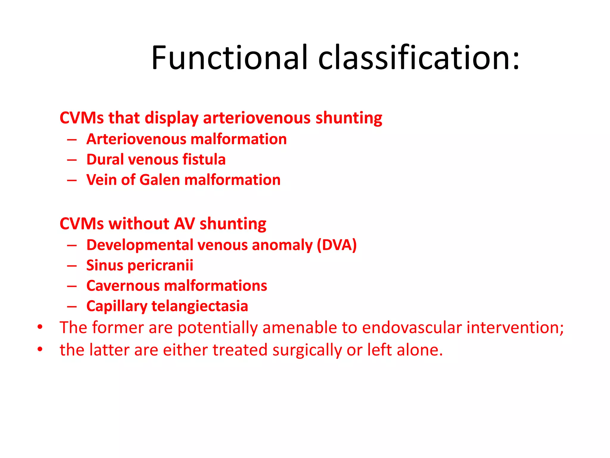 Intracranial vascular malformations | PPTX