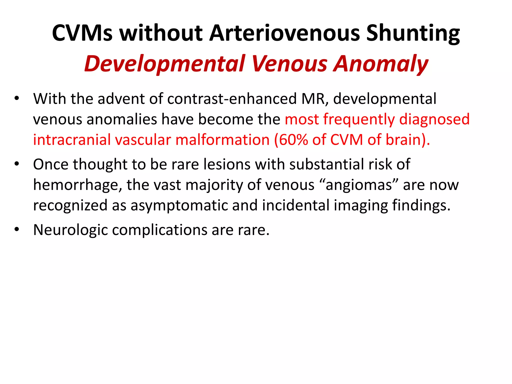 Intracranial vascular malformations | PPTX