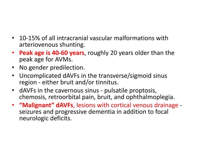 Intracranial Vascular Malformations Pptx