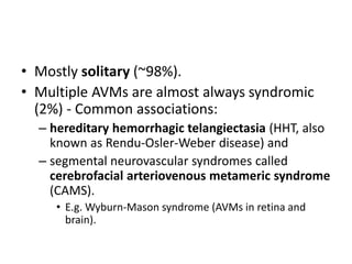 Intracranial vascular malformations | PPTX