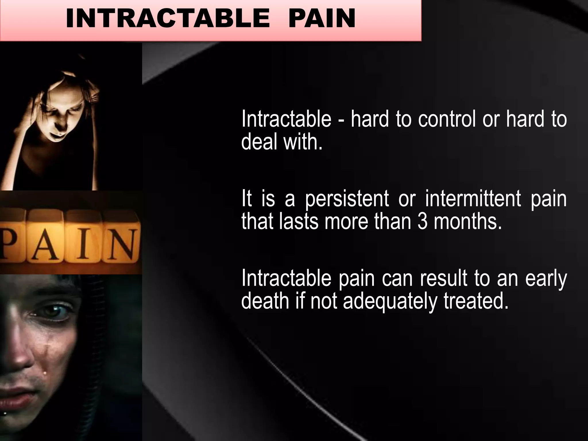 Intractable Pain | PPTX