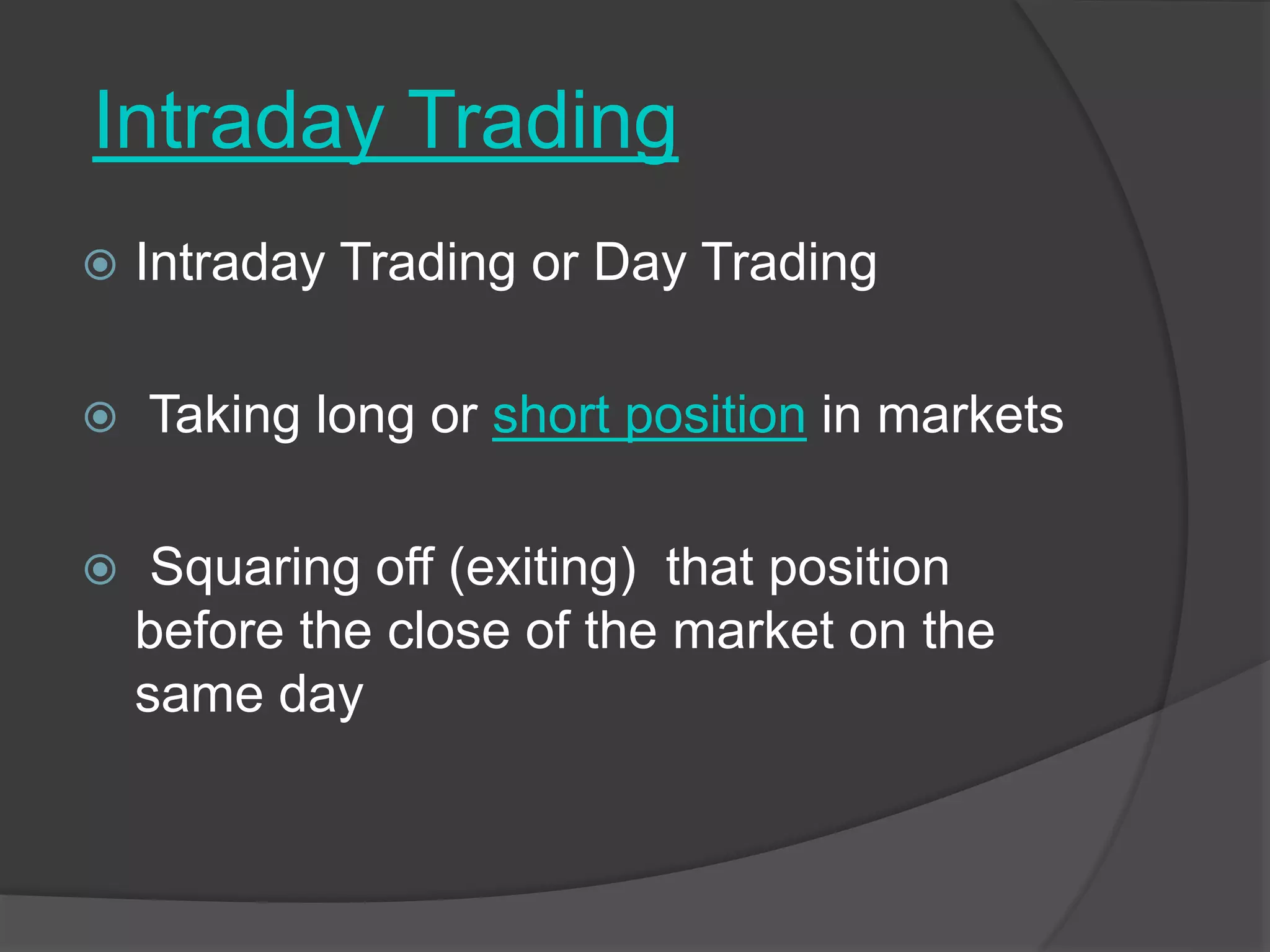 Intraday trading formulae, Strategies and rules | PPTX