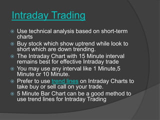 Intraday trading formulae, Strategies and rules | PPTX