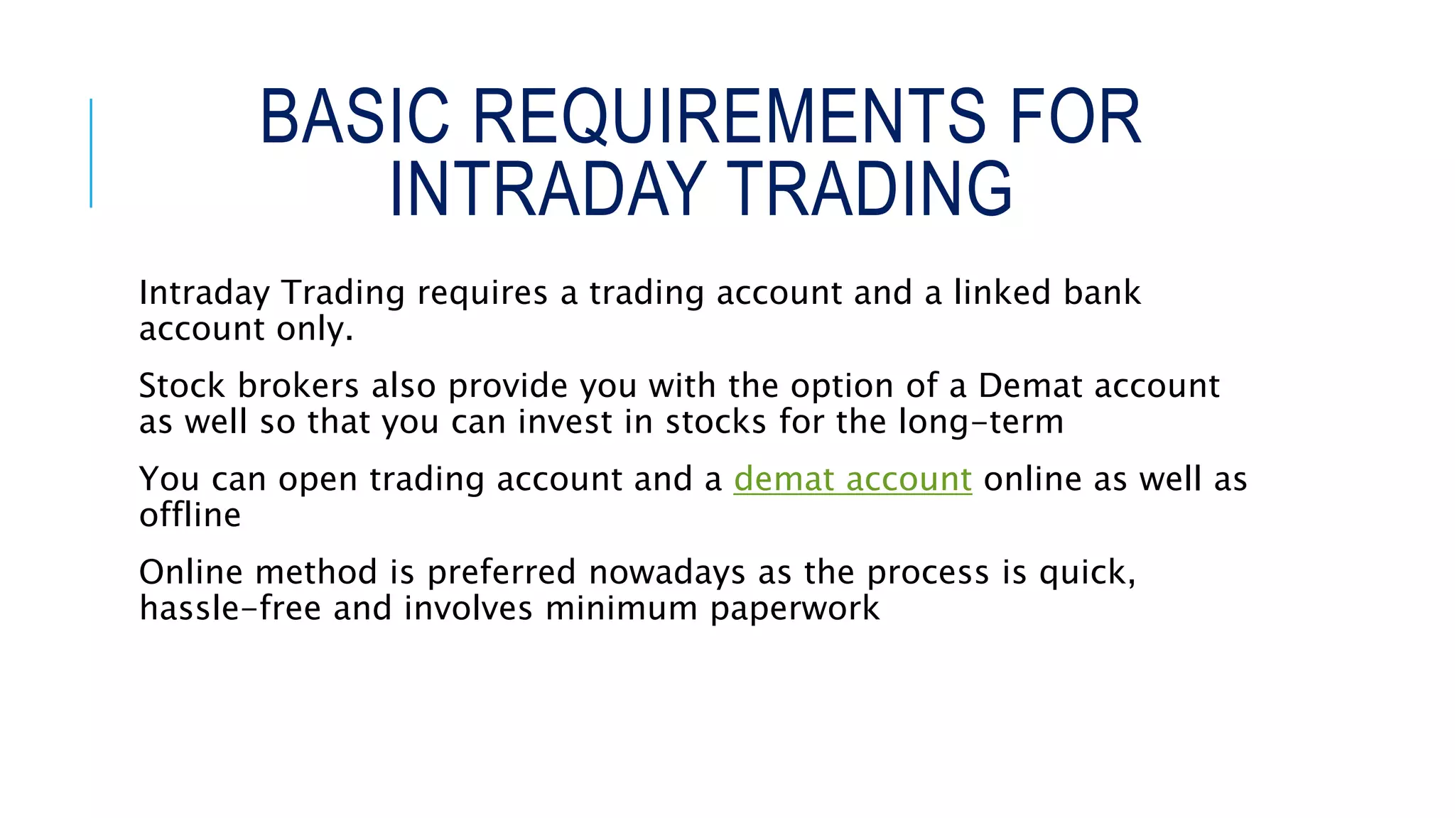 Intraday Trading Rules | PPT Intraday Trading Rules | PPT