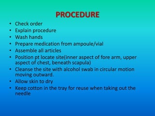 INTRA DERMAL INJECTION PROCEDURE | PPTX