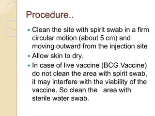 Intradermal injection- Introduction, procedure,complications | PPTX