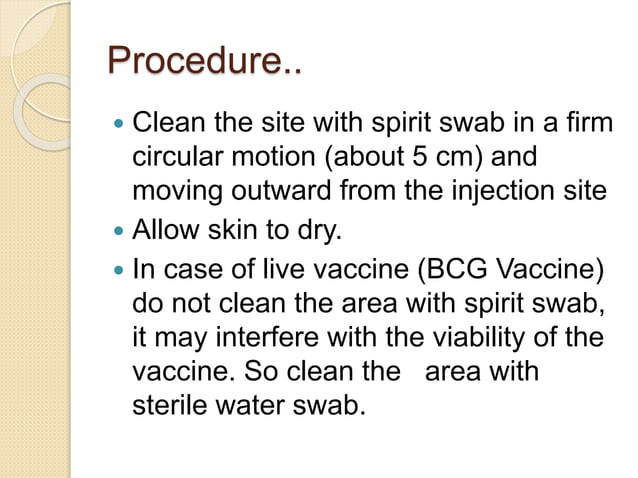 Intradermal injection- Introduction, procedure,complications | PPTX