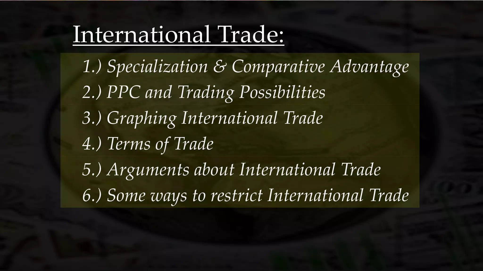 International Trade SFLS part2 | PPTX