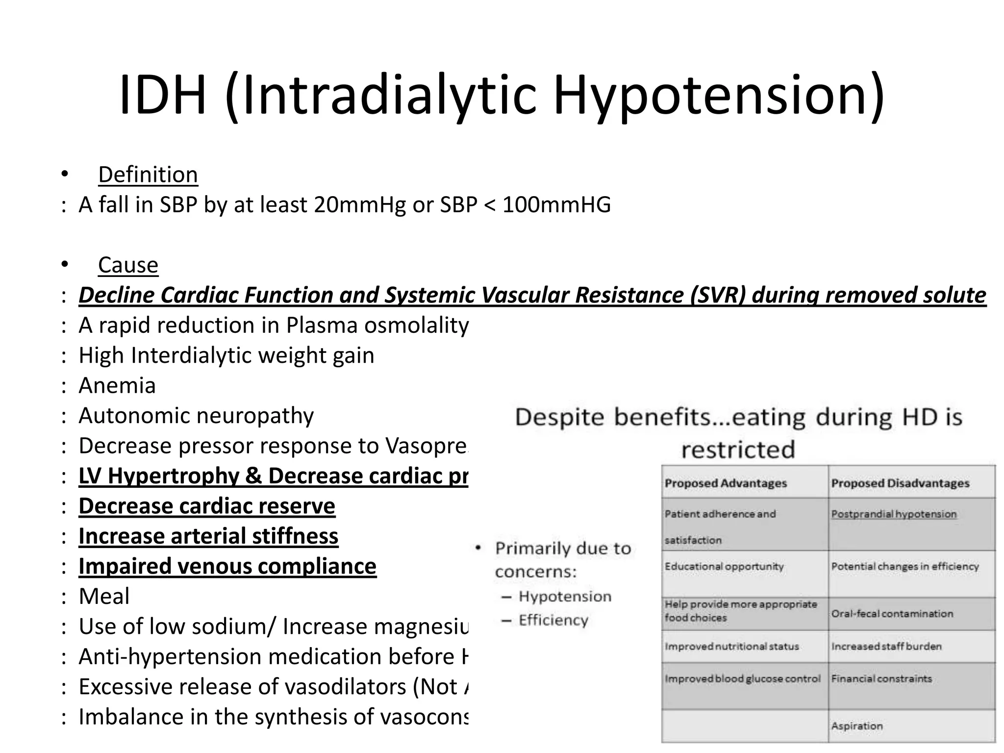 Intradialytic hypotension [투석 중 저혈압] | PPT