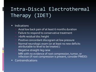 Intradiscal procedures | PPT