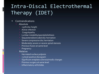 Intradiscal procedures | PPT