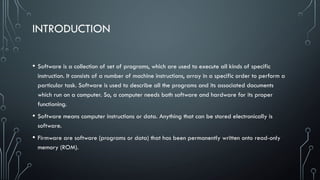 Brief introduction to Computer Software | PPTX