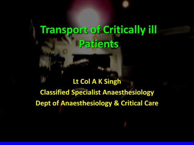 Intrahospital transport | PPTX