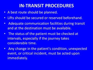 Intrahospital transport | PPTX