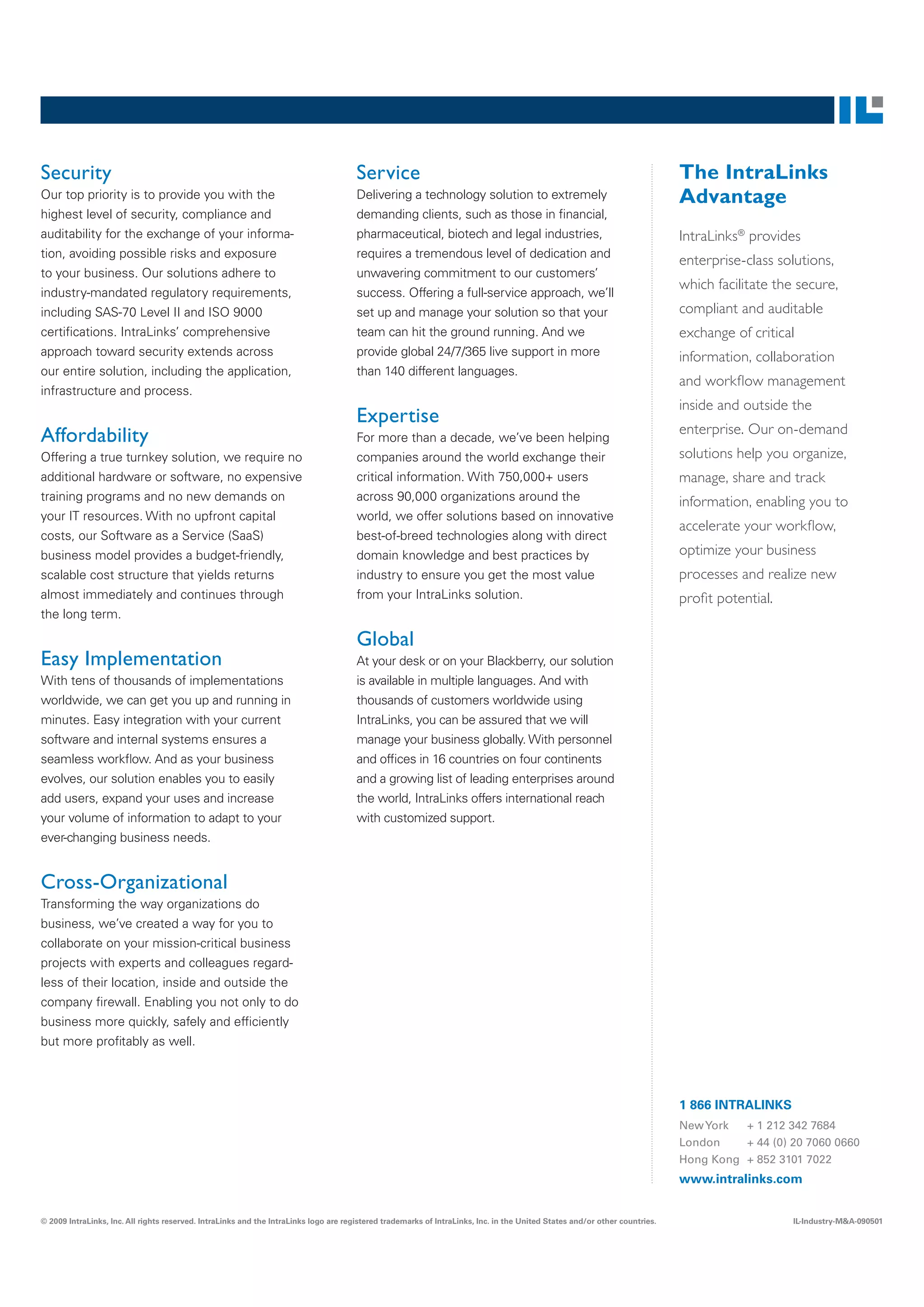 IntraLinks For Mergers And Acquisitions | PDF
