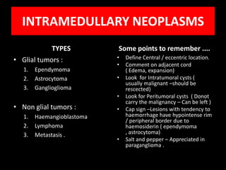 Intramedullary tumors | PPTX